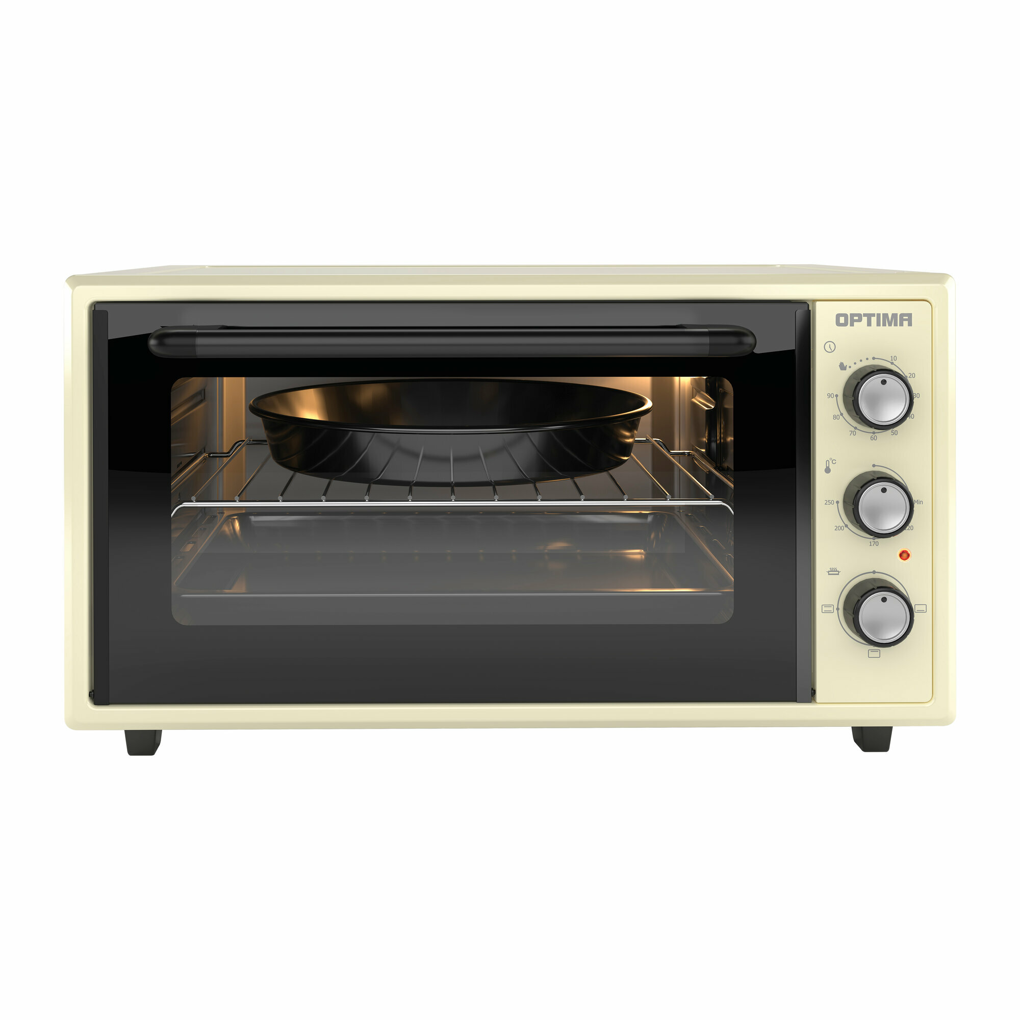 Мини-печь OPTIMA MO-48B 48л, эмал. внутр. поверх, лампа, таймер, бежевый 1600Вт