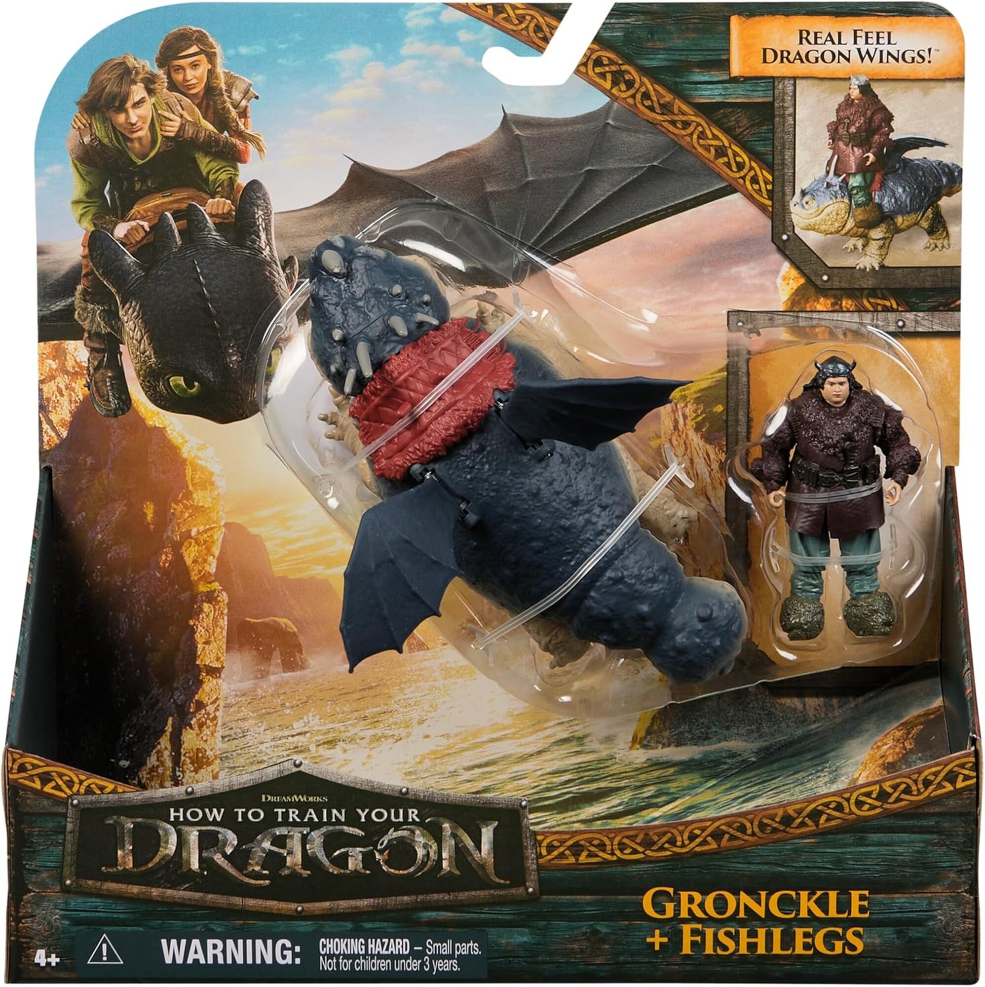 Фигурки DreamWorks Dragons Как приручить Дракона - Дракон Громмель и фигурка Рыбьеног - 6074006