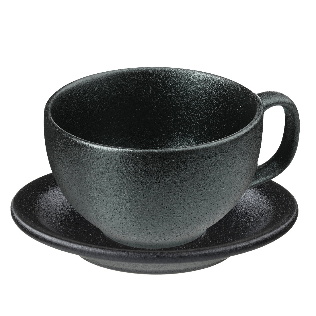Кофейная пара «Кунстверк Блэк», фарфор, 300 мл, черный (Kunstwerk)