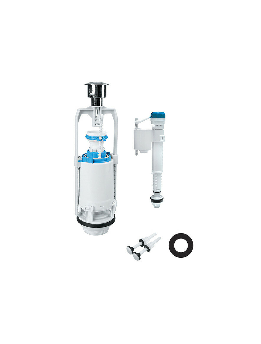 Арматура Iddis одноуровневая водосливная, нижний подвод, круглая резинка