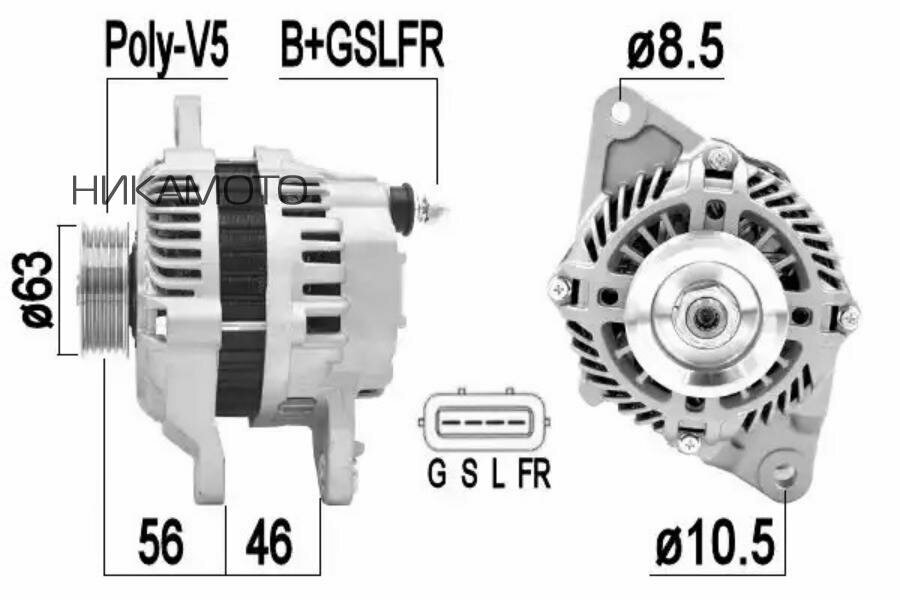 ERA 209350 Генератор MITSUBISHI COLT/LANCER