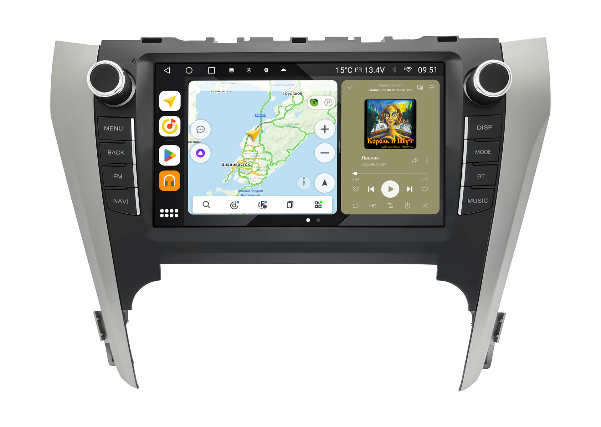 Магнитола Toyota Camry 2012 - 2014 / 9 дюймов, 4/64GB, 8 ядер, DSP, 4G, Android 10 / Wide Media