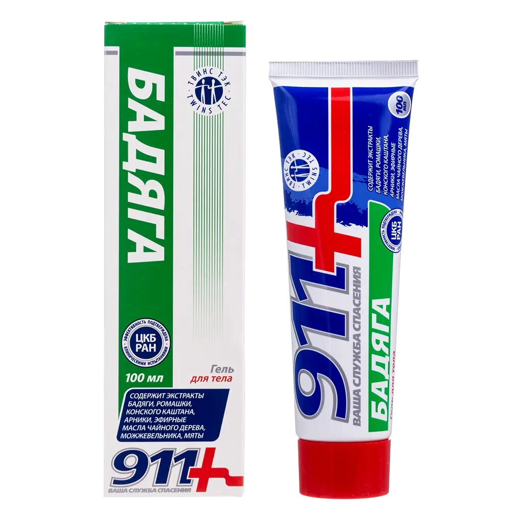 911 Бадяга гель для тела 100 мл 1 шт