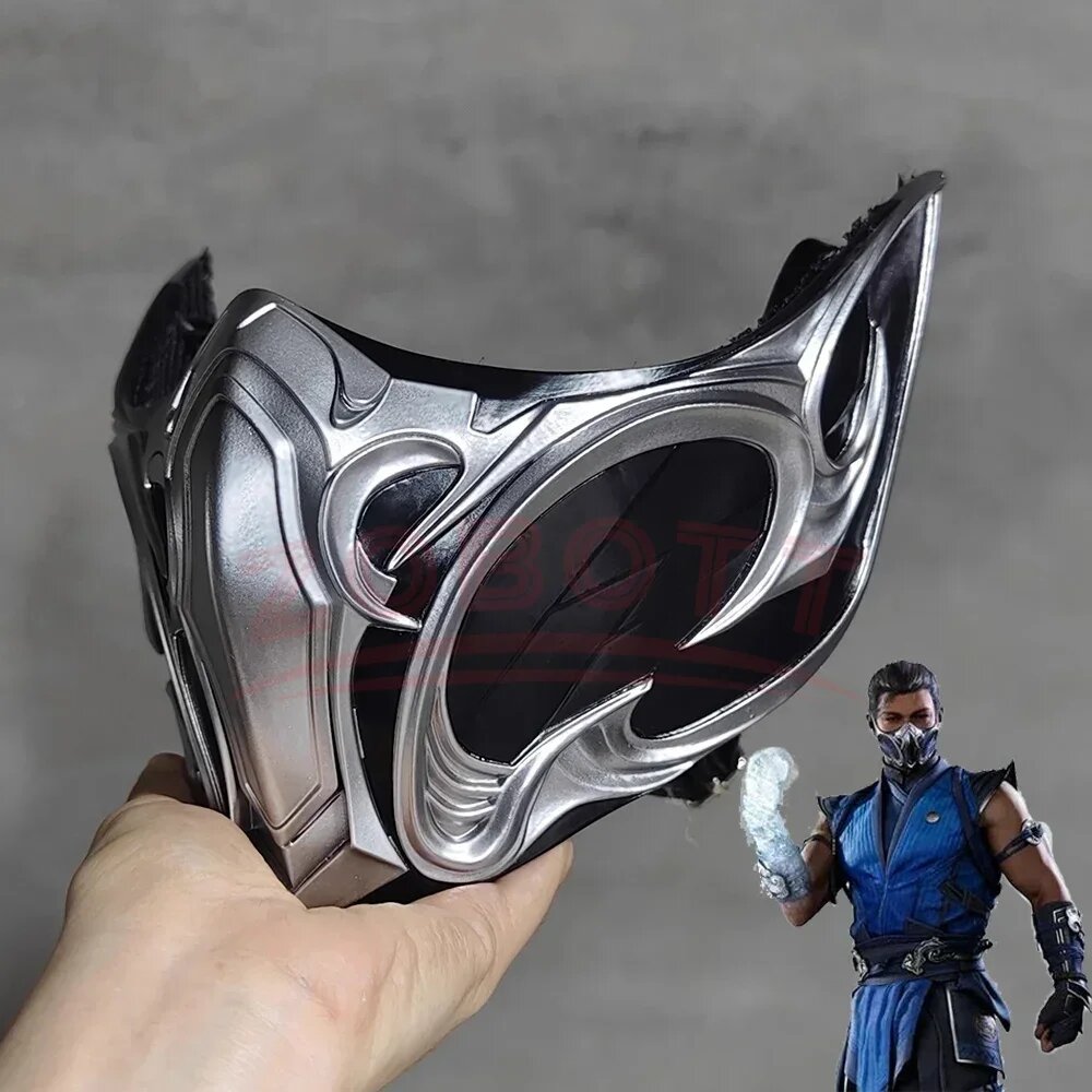 Игра Mortal Kombat Sub-Zero Bi Han Косплей Маска Взрослых Мужчин FRP Маска Для Лица Реквизит Хэллоуин Карнавал Ролевая Игра Маска Аксессуары
