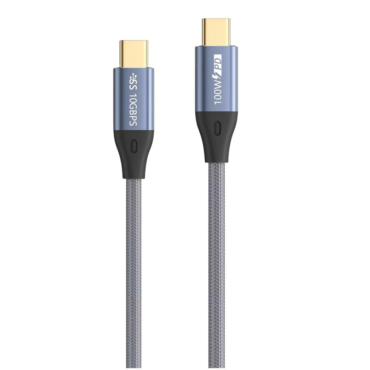 Кабель TYPE-C - C USB C 100 Вт 10 Гбит/с 4K 60 Гц Видео Нейлоновая плетеная сплавная линия для компьютеров ноутбуков