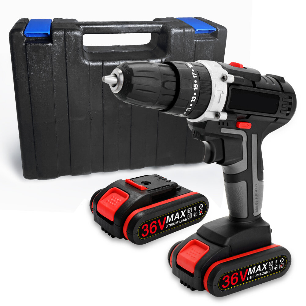 Многофункциональная ударная электрическая аккумуляторная дрель 36 В, мощная