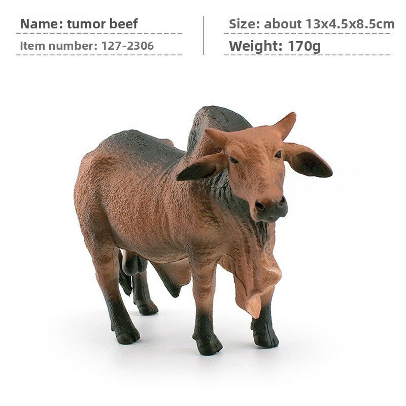 Charolais cow pvc figurine livestock model collectible animal decor