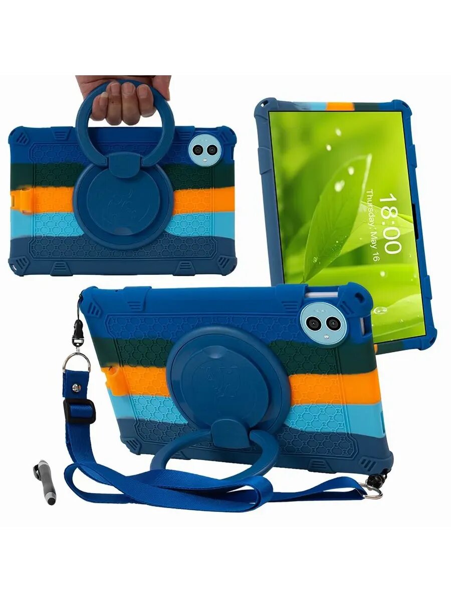 Детский чехол с подставкой для Teclast P50: Тёмно-синий