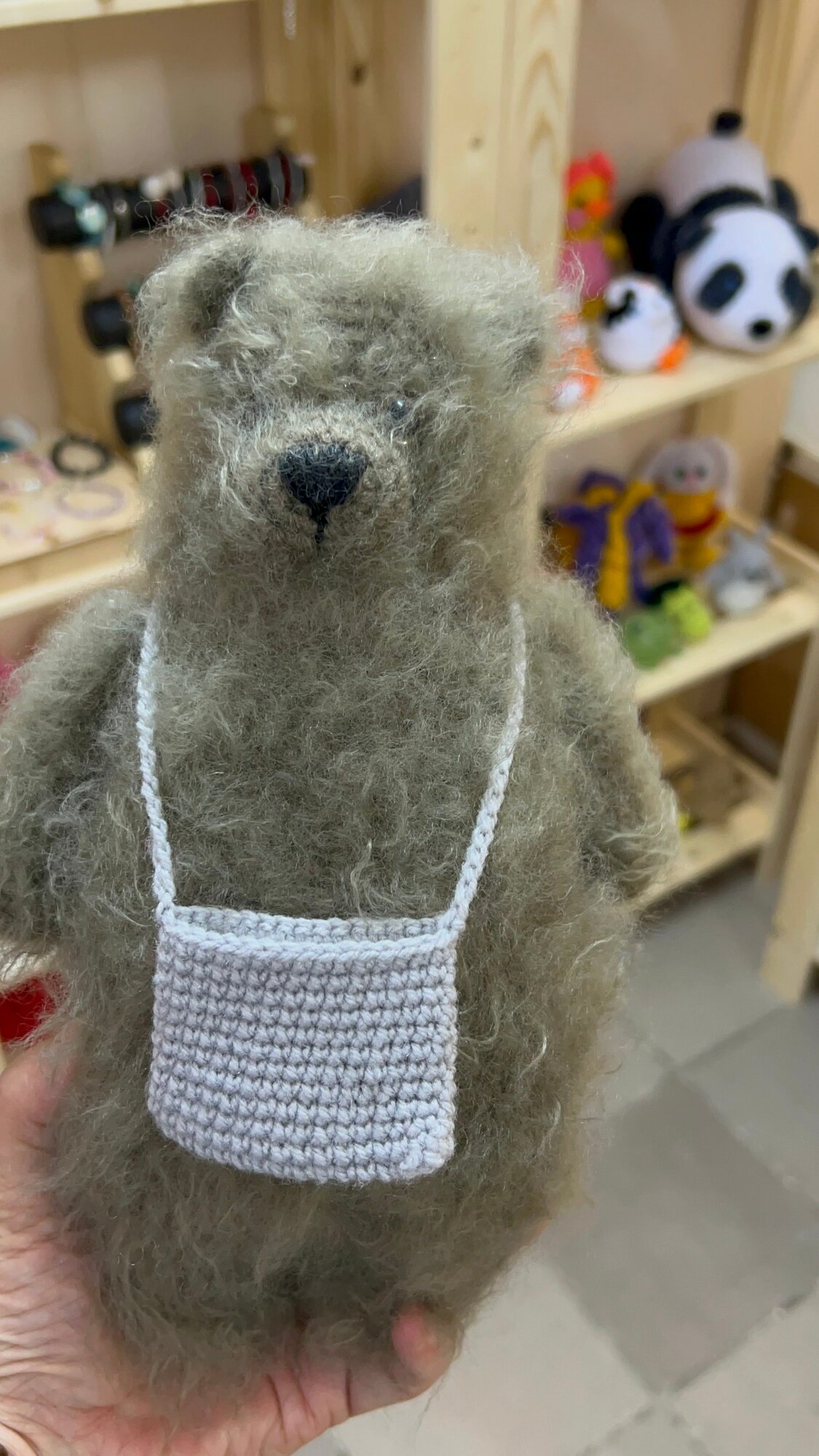 Вязаная игрушка мишка ручной работы. Мягкая игрушка в подарок. Мишка Тедди ручной работы