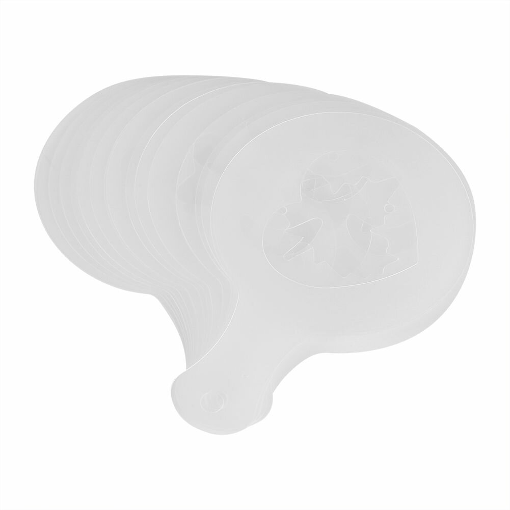 16 пластиковых трафаретов для кофе, шаблоны форм для латте-арта, инструменты для декорирования капучино, прочные и многоразовые