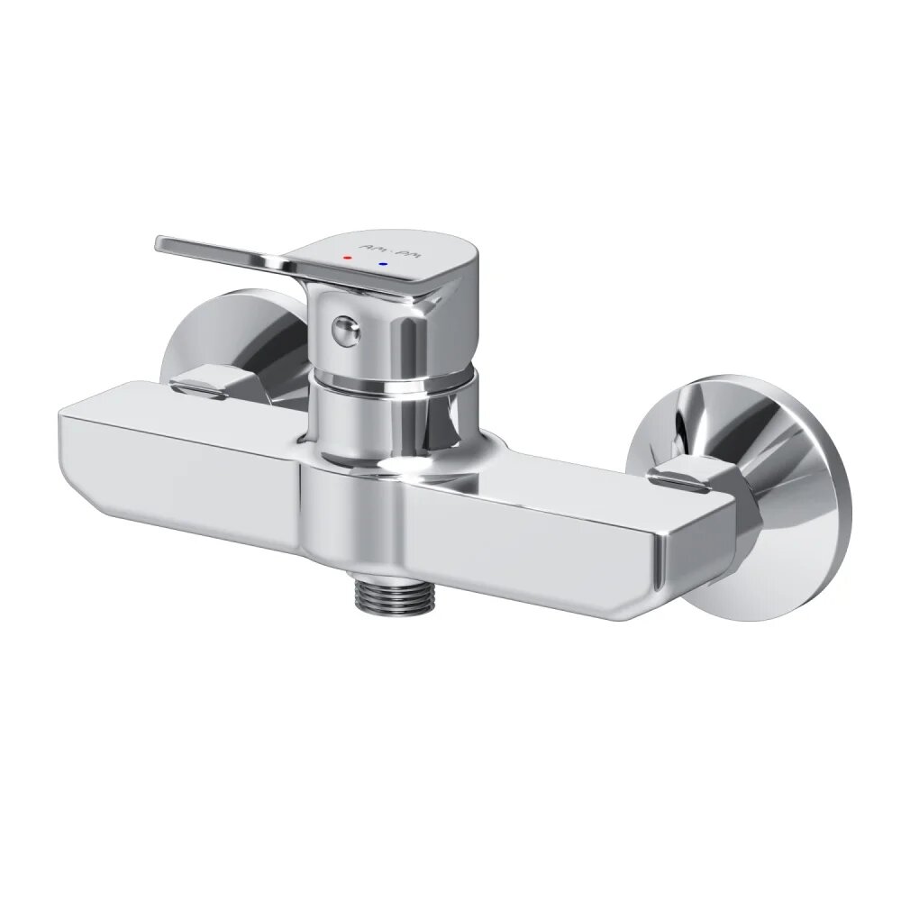 Смеситель для душа AM.PM X-Joy F85A20000 хром, глянцевый, настенный, латунный, однорычажный, без лейки, смеситель для ванны с душем