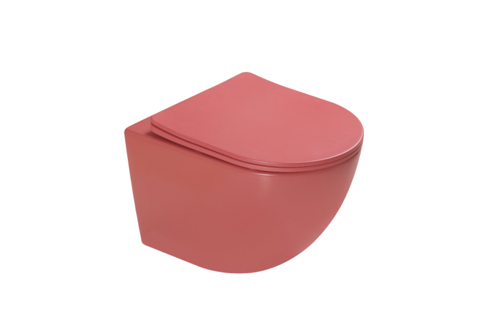 Унитаз подвесной SantiLine SL-5005T-MR красный матовый