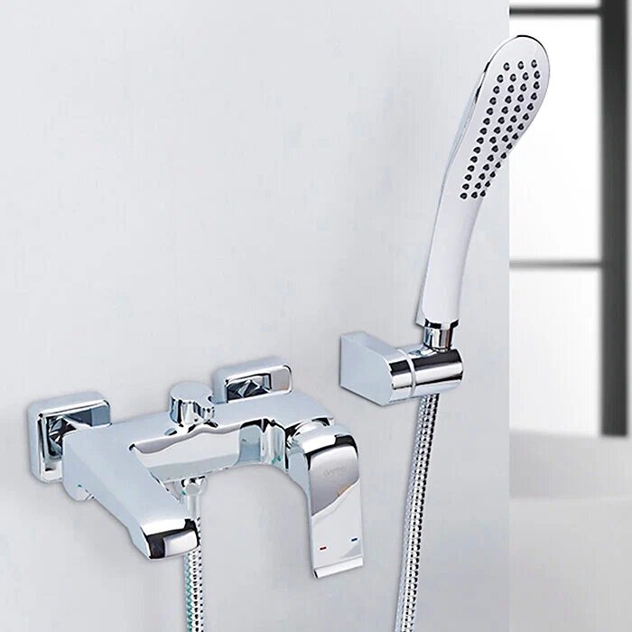 Душевой гарнитур Gappo Aventador G3250-8, латунь, хром, настенный, гибкий шланг, лейка, 1 режим