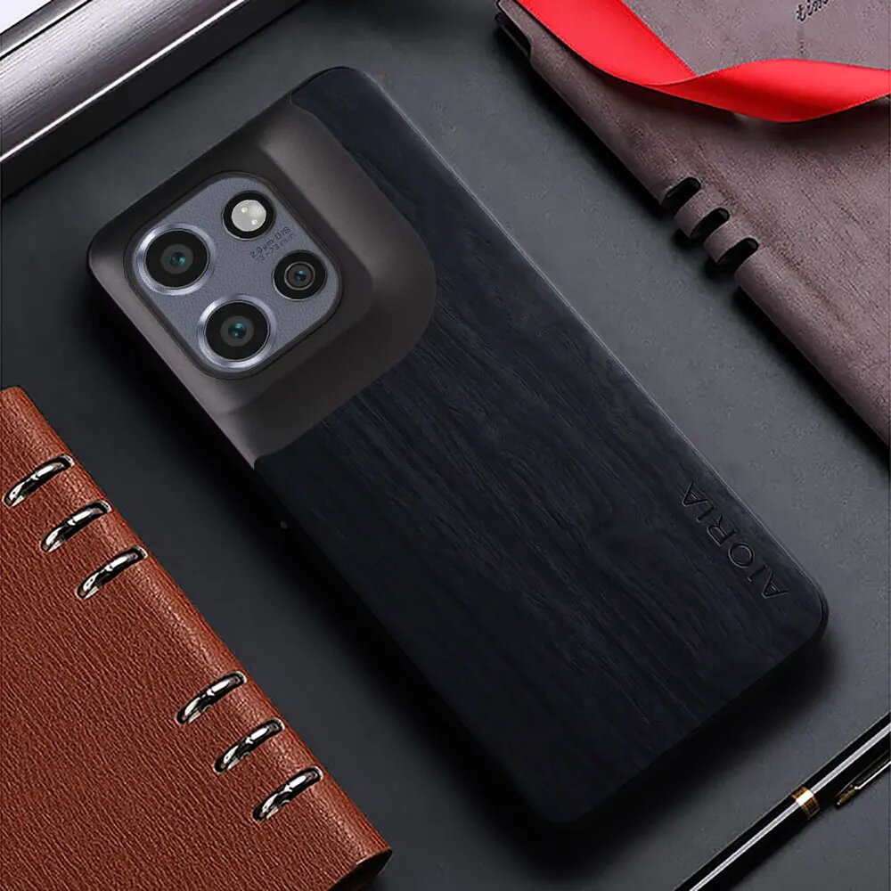 Чехол Для Motorola Edge 50 Neo Pro X50 Ultra С Бамбуковым Узором, Кожаная BK, Moto Edge 50 Pro 5G