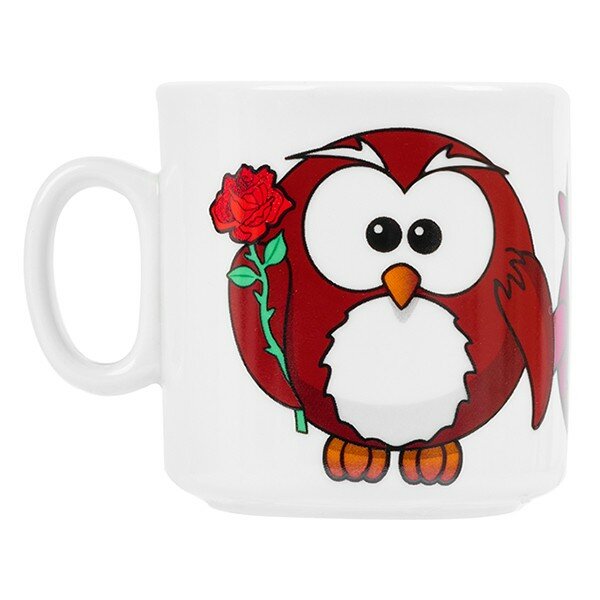 Кружка «Совушки» детская, фарфор, 200 мл (Добрушский фарфоровый завод)