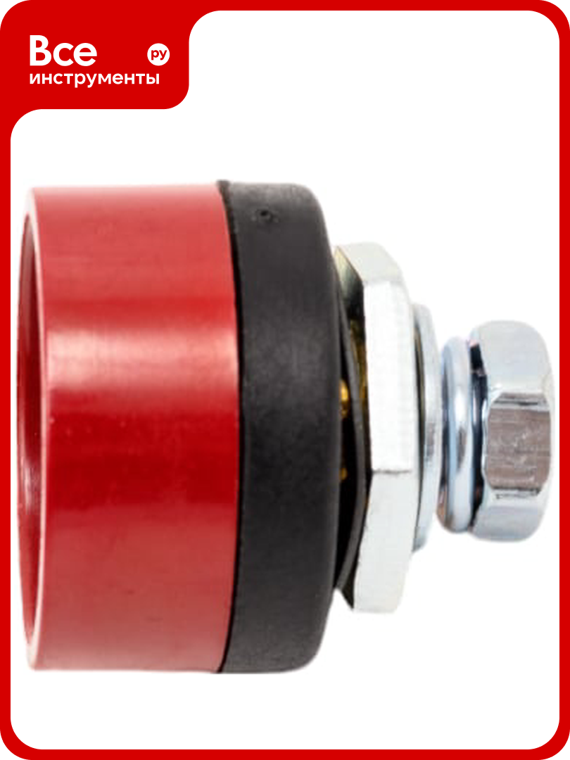 Панельная розетка 10-25 мм, 1 шт, "класс В", цвет красный энаргит П10-25-1-B-R