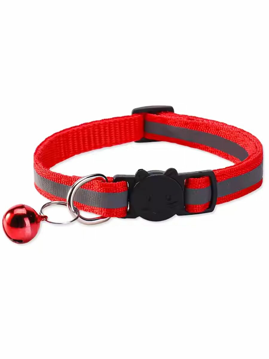 Ошейник для собак мелких пород или щенков, кошек, с колокольчиком, нейлоновый S