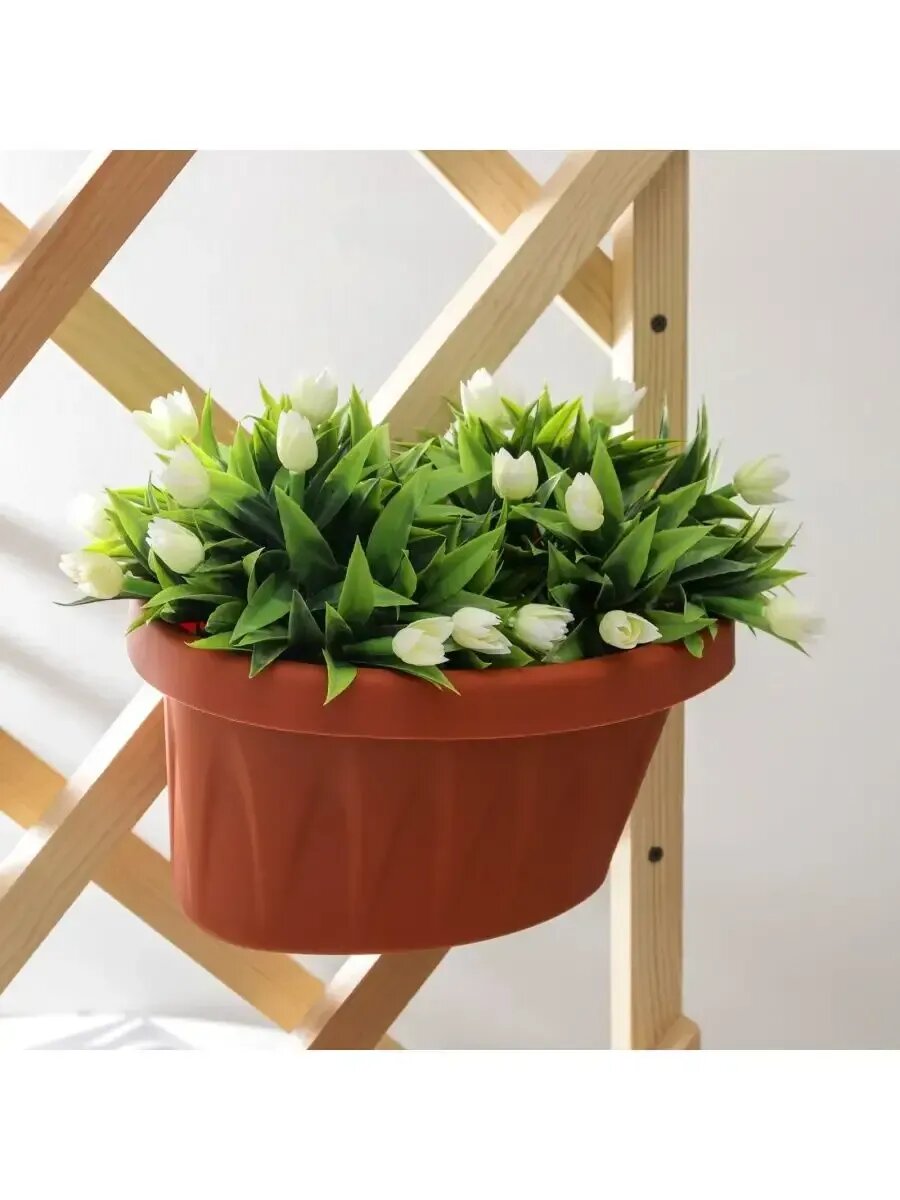 Кашпо для цветов комнатных на водосточную трубу 3,5 л