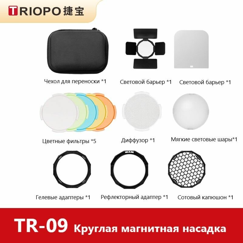 TRIOPO TR-09 вспышка Магнитные аксессуары