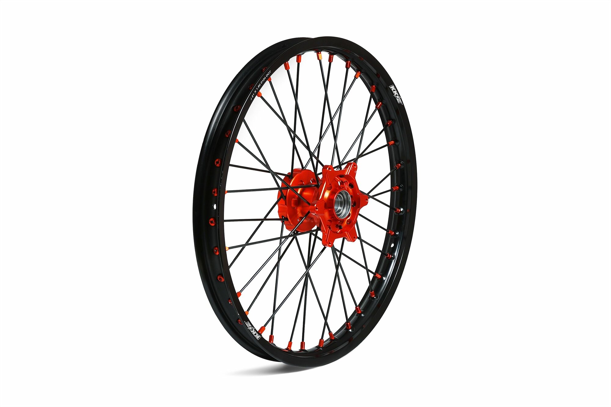 Диск колесный эндуро 21R*1.6 передний алюминий KKE BRZ X5M - SX8/ KTM 2016-2025г (черный/оранжевый)