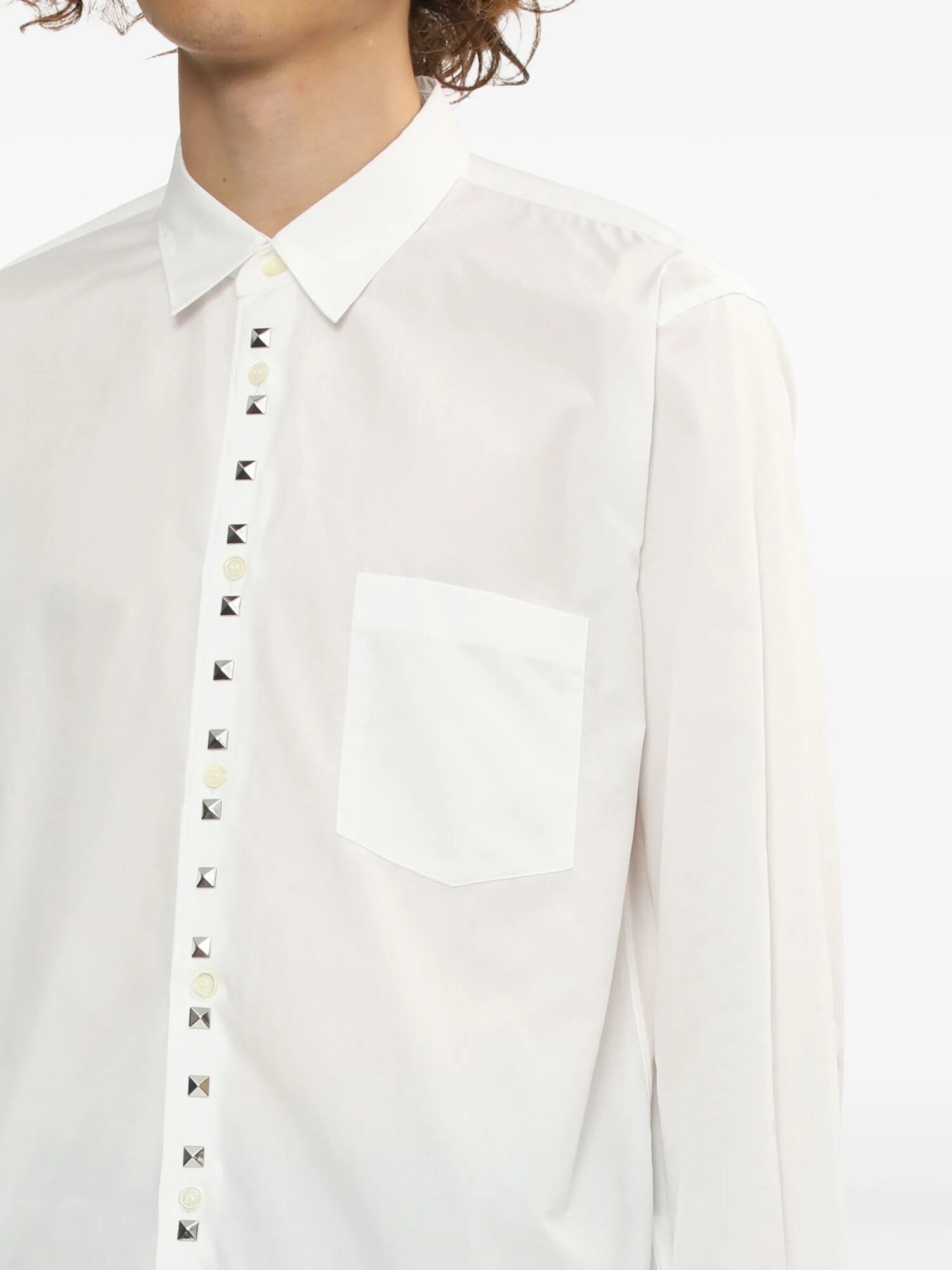 Рубашка BLACK COMME des GARCONS, размер L, белый — фото 1
