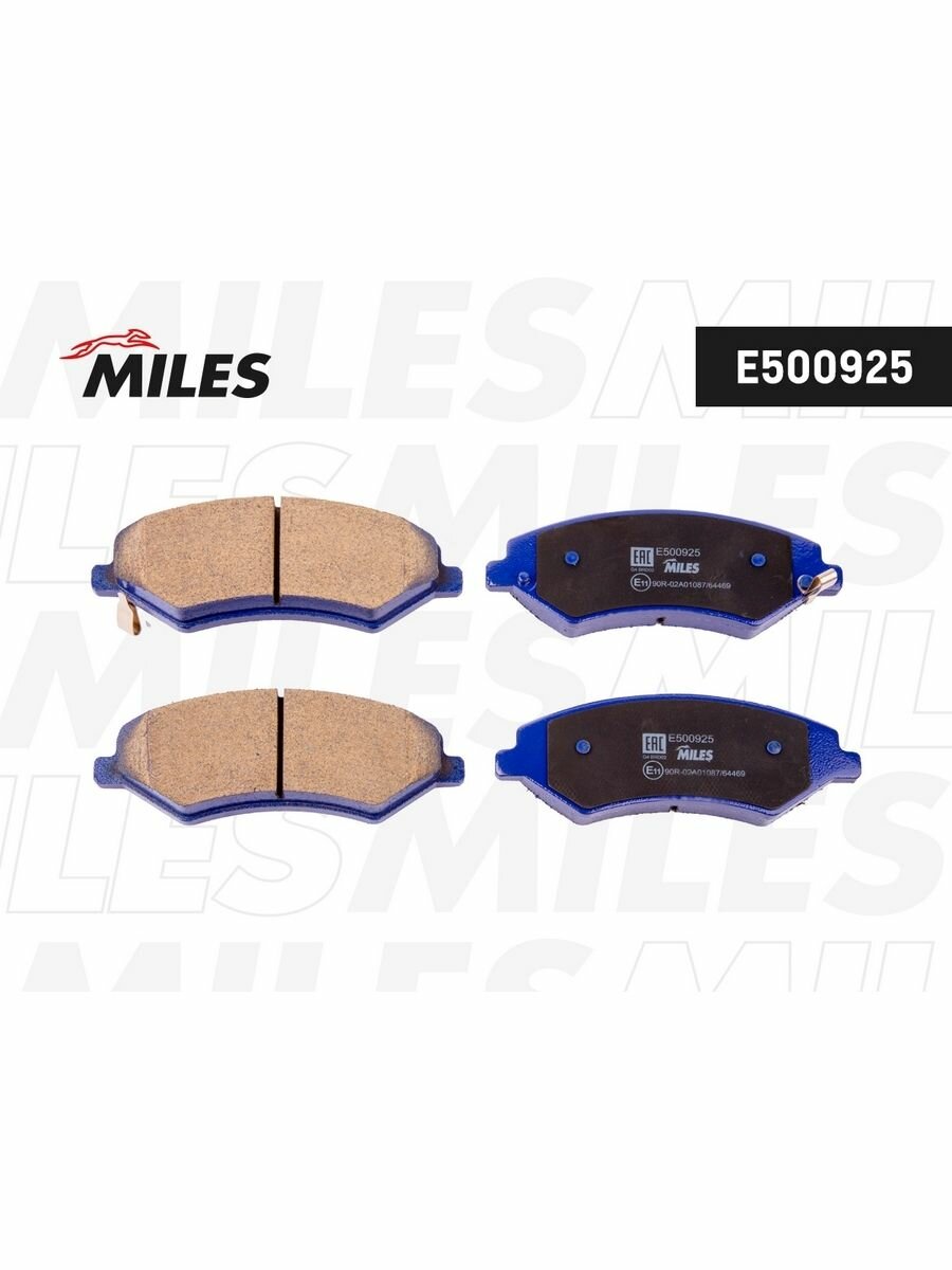 Колодки тормозные дисковые передние MILES E500925 для CHERY A3, Tiggo, Jetour Dashing, X90
