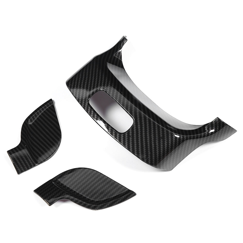 3 предмета отделки для переключателей подлокотника для Mercedes Benz W247 X247 2019+ (Стиль углеродного волокна)