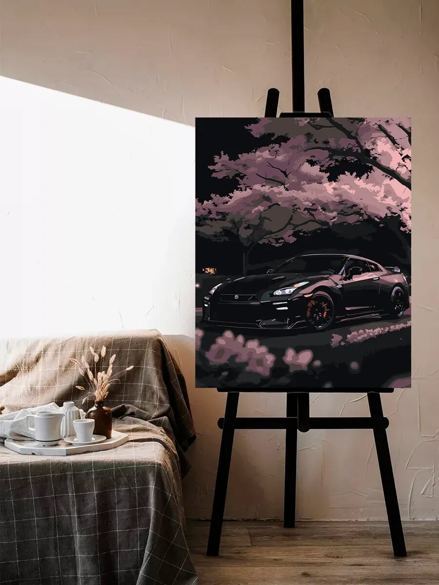 Картина по номерам Nissan GT-R Спорткар Машина