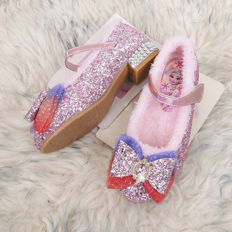 Детские косплей туфли Disney «Холодное сердце» Эльза, 23-Insole 15.5CM, Розовый, Женский