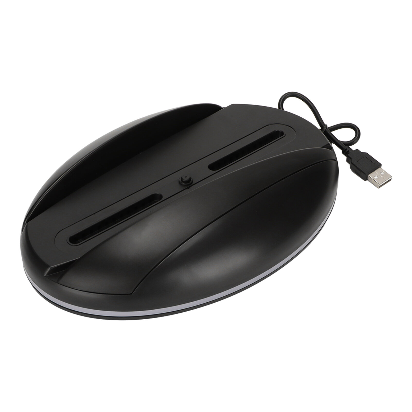 Элегантная вертикальная подставка с яркой подсветкой и 3 портами USB2.0 для PS5, черная