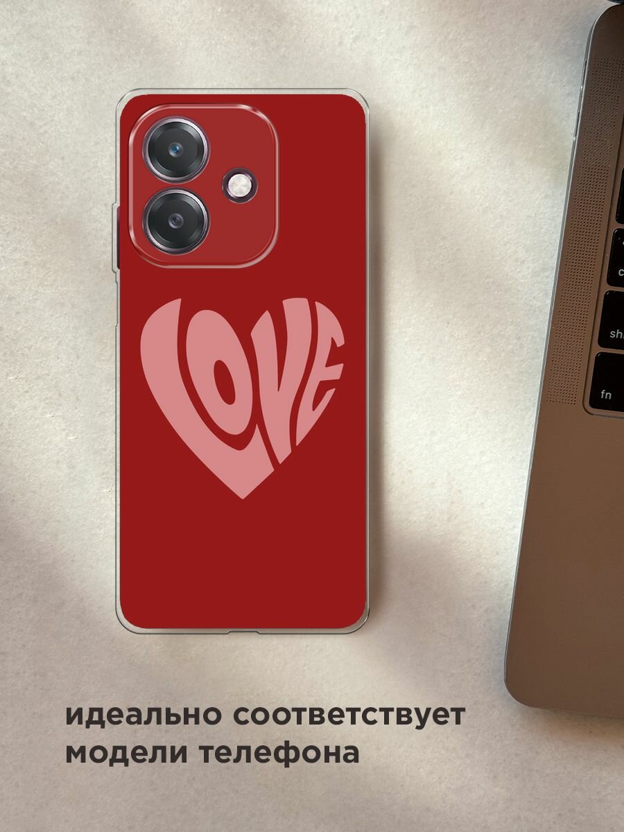 Чехол на Oppo A3/A3x / Оппо А3/A3x с принтом "Love heart 1 - 14 февраля" — фото 1