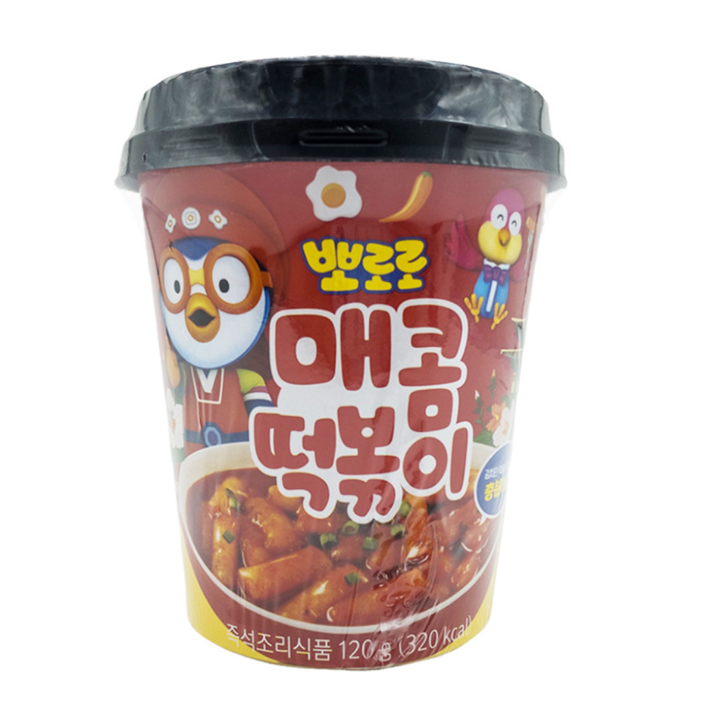 Рисовые палочки Пороро Ттеокбокки с острым вкусом 120 г, Южная Корея