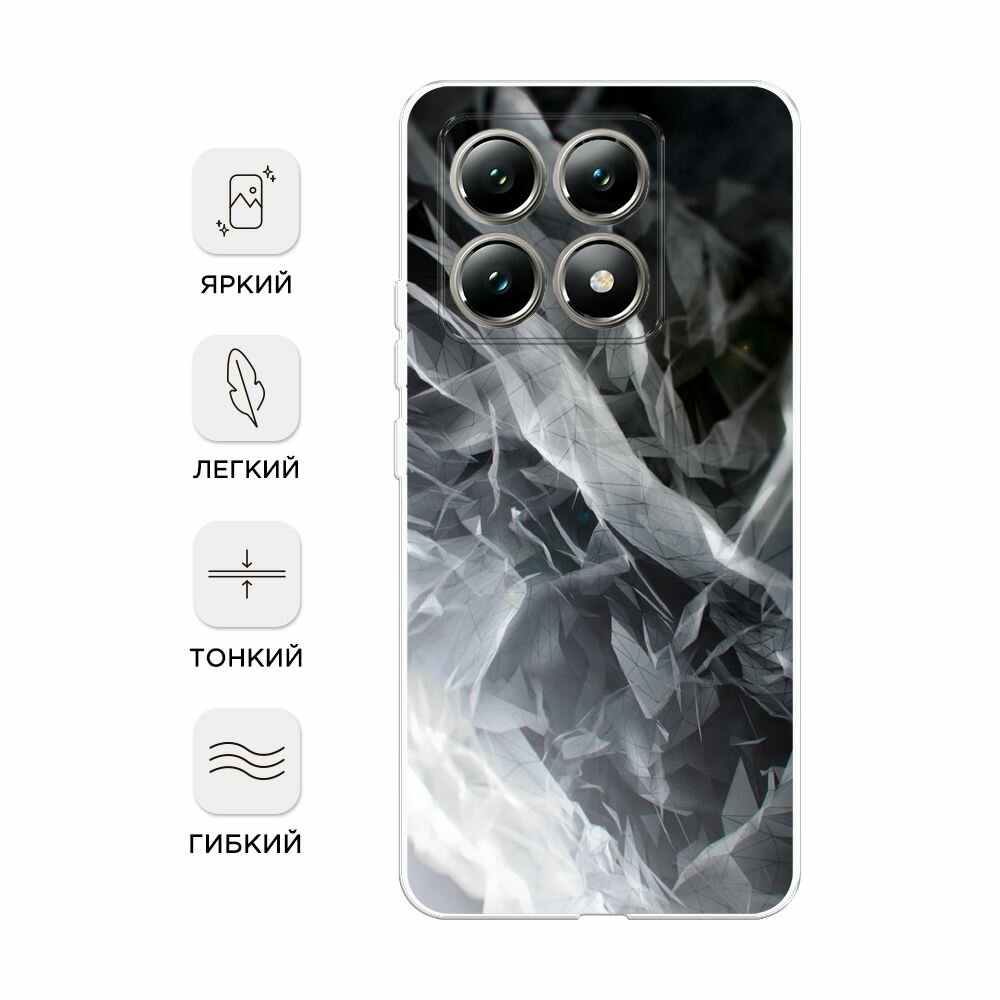Силиконовый чехол на Xiaomi 14T / Сяоми 14T с принтом "Абстракция 9" — фото 1