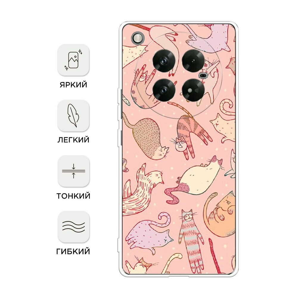 Чехол на Infinix Zero 40 5G / Инфиникс Зеро 40 5G с принтом "Розовое счастье" — фото 1