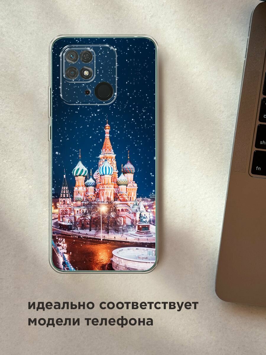 Чехол на Xiaomi Redmi 10C / Сяоми Редми 10C с принтом "Москва 1" — фото 1