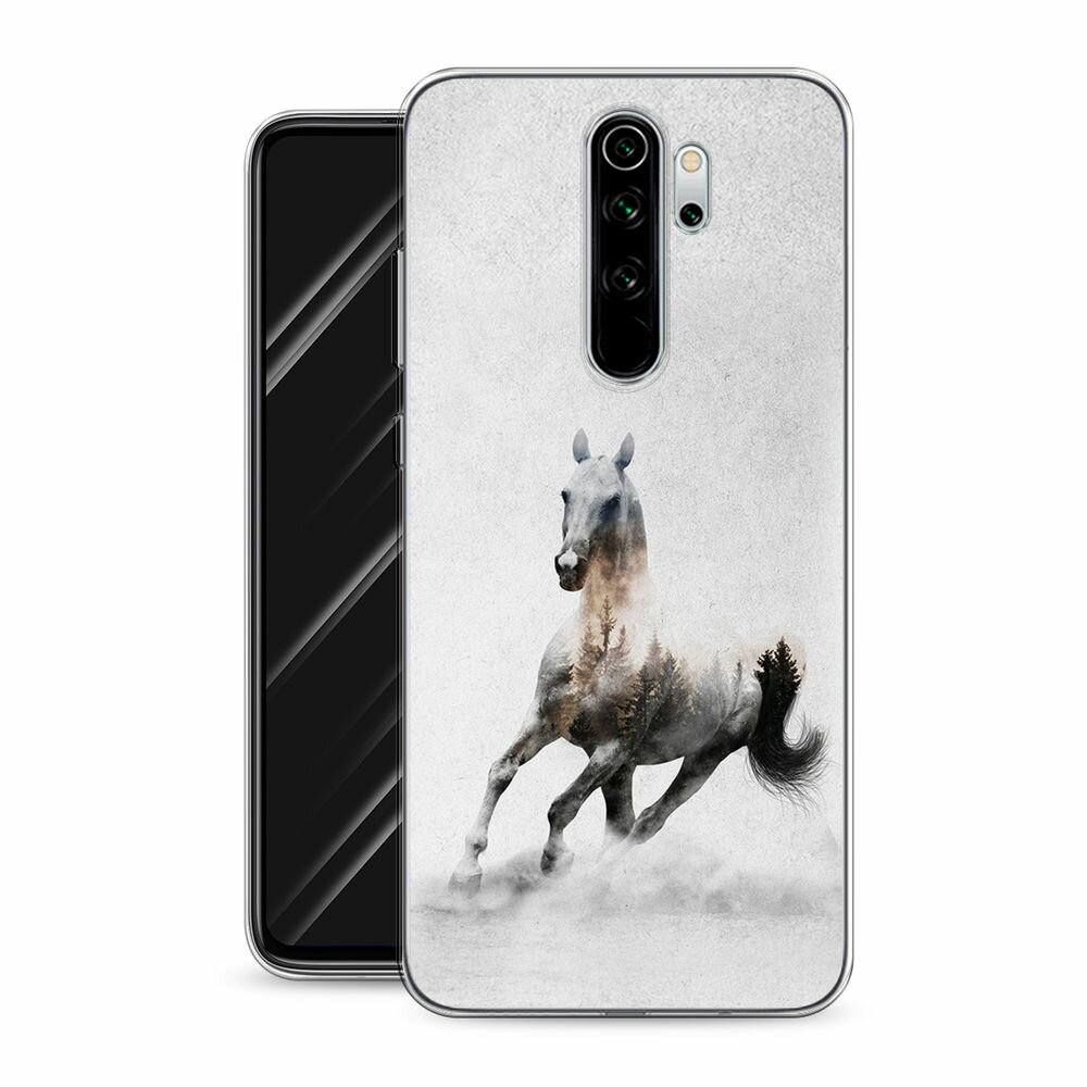 Чехол на Xiaomi Redmi Note 8 Pro / Сяоми Редми Нот 8 Про с принтом "Лошадь лес" — фото 1
