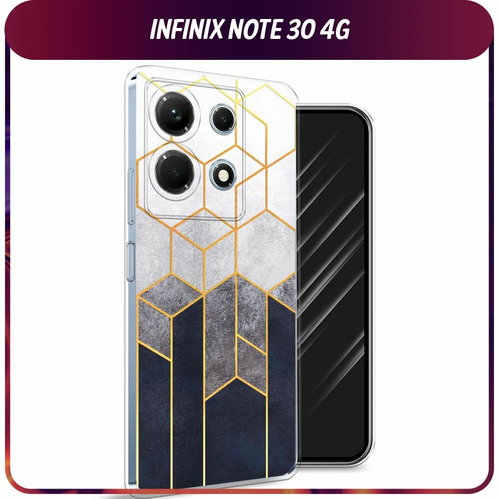 Чехол на Infinix Note 30 4G / Инфиникс Нот 30 4G с принтом "Черно-белая мозаика"