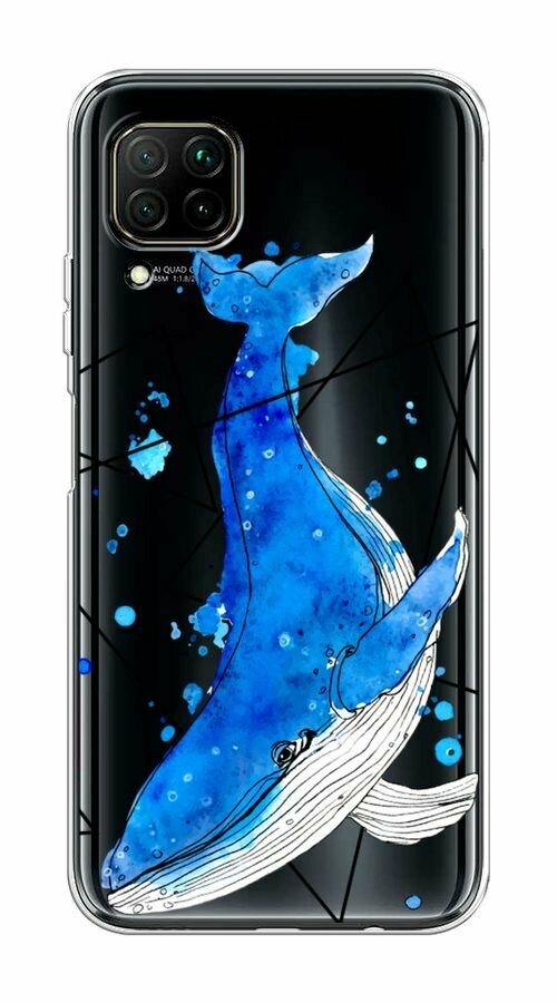 Чехол на Huawei P40 Lite/Nova 6 SE/Nova 7i / Хуавей P40 Lite/Нова 6 SE/Нова 7i с принтом "Кит графика", прозрачный
