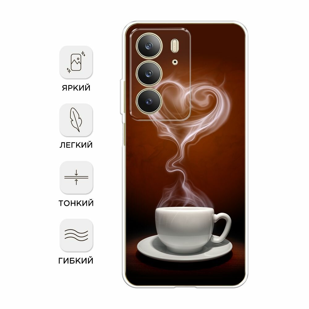Чехол на Realme C75 4G / Реалми C75 4G с принтом "Кофейная любовь" — фото 1