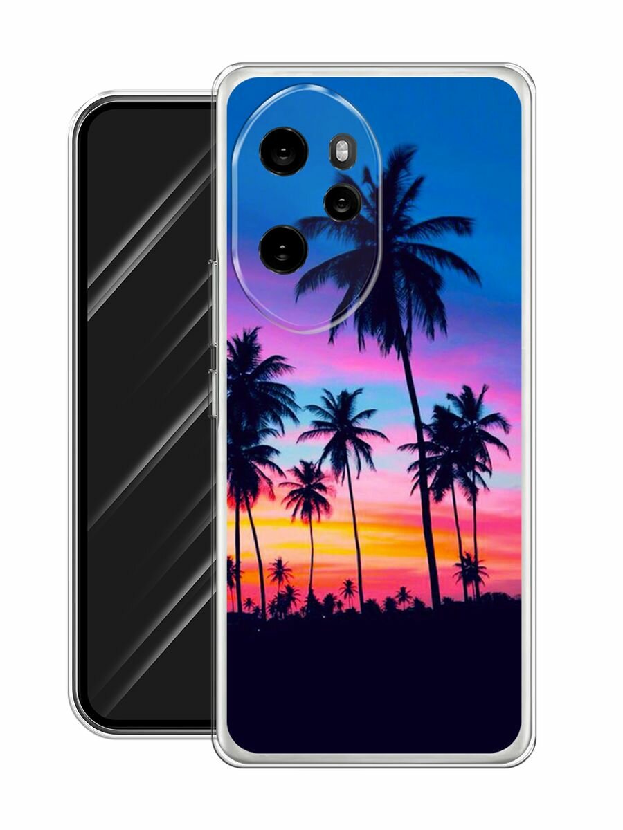 Силиконовый чехол на Honor 100 Pro / Хонор 100 Про с принтом "Закат 5" — фото 1
