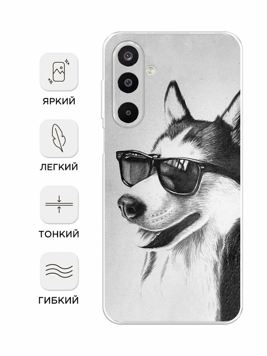 Чехол на Samsung Galaxy M16 / Самсунг Галакси М16 с принтом "Крутой Хаске" — фото 1