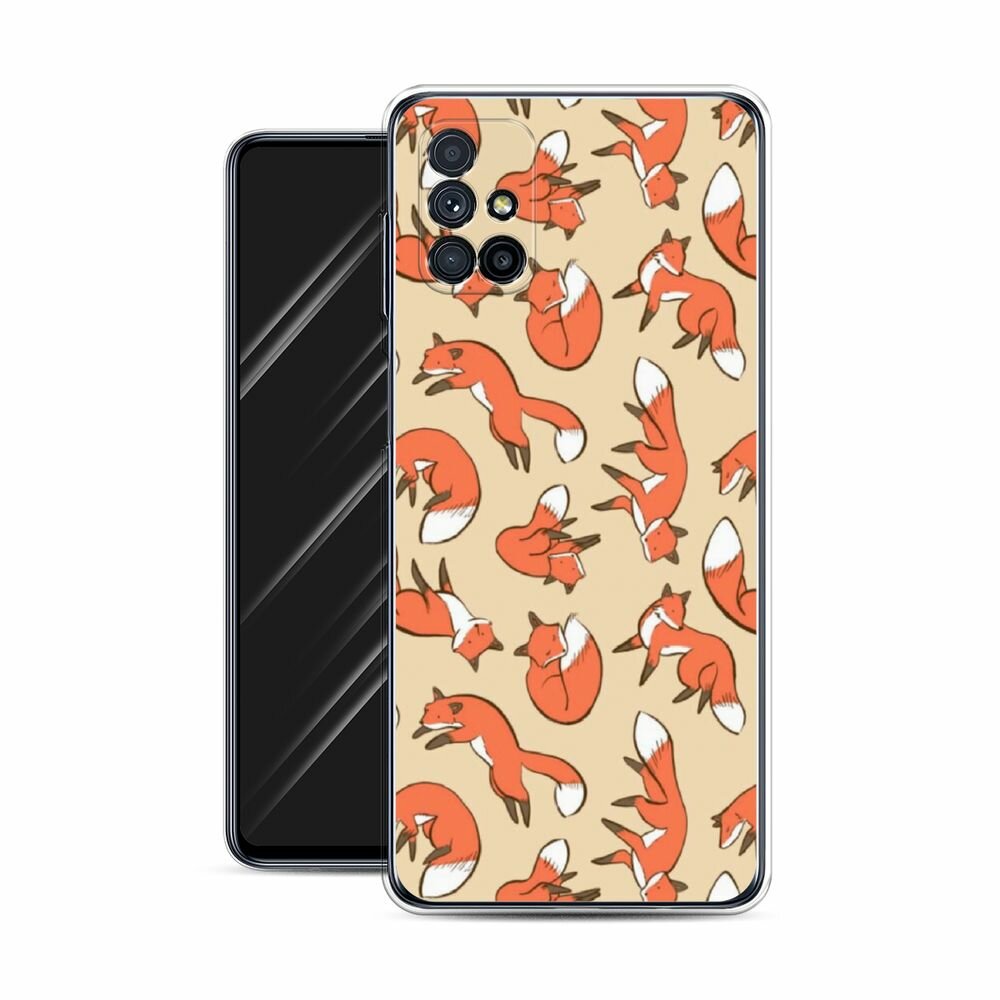 Чехол на Samsung Galaxy M31s / Самсунг Галакси M31s с принтом "Лисички фон" — фото 1