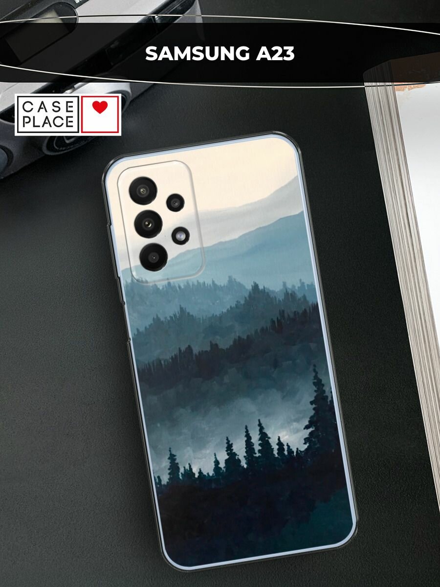 Чехол на Samsung Galaxy A23 / Самсунг Галакси А23 с принтом "Туманные горы"