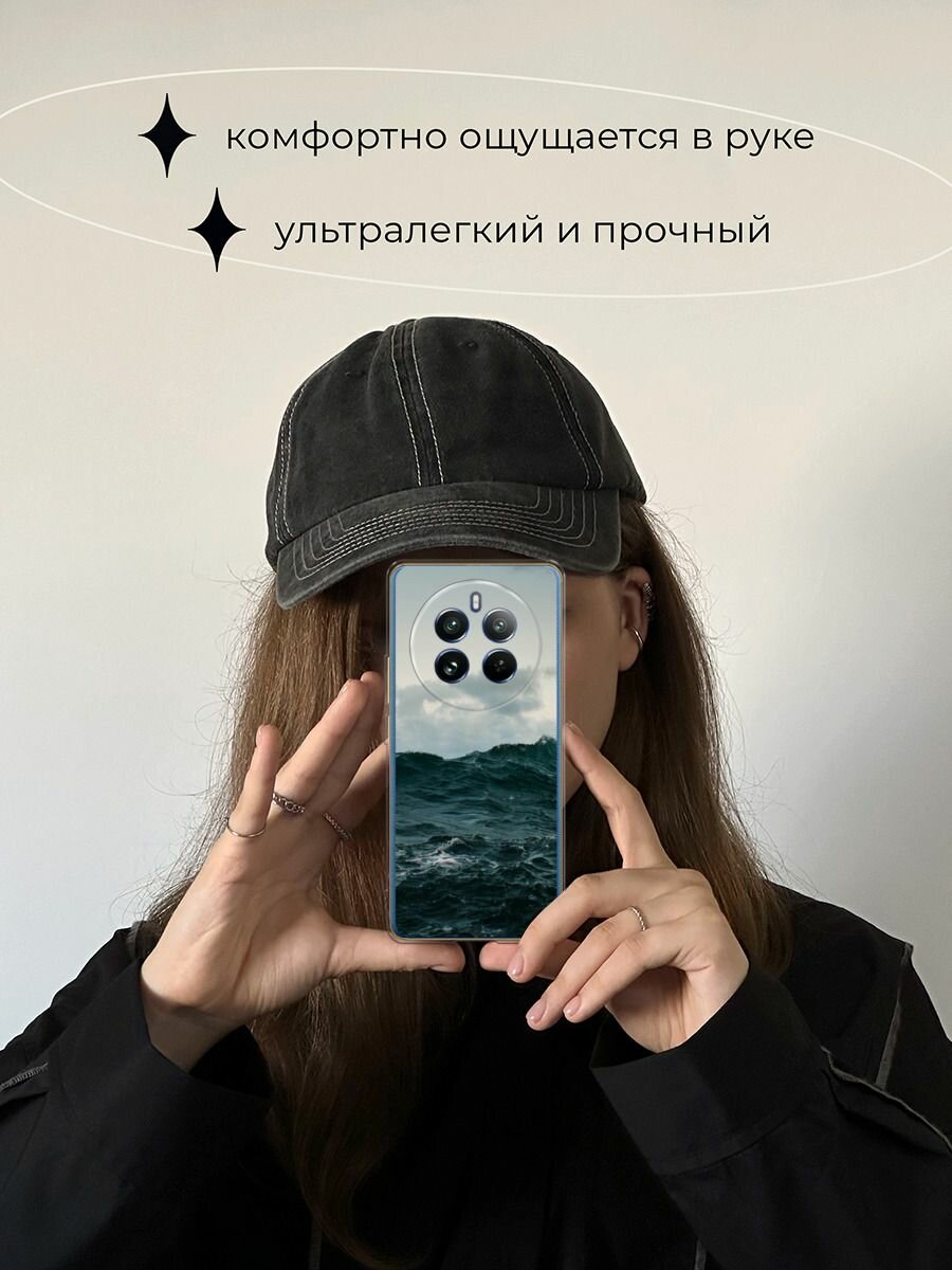 Силиконовый чехол на Realme 12 Pro / Реалми 12 Про с принтом "Волны 11" — фото 1