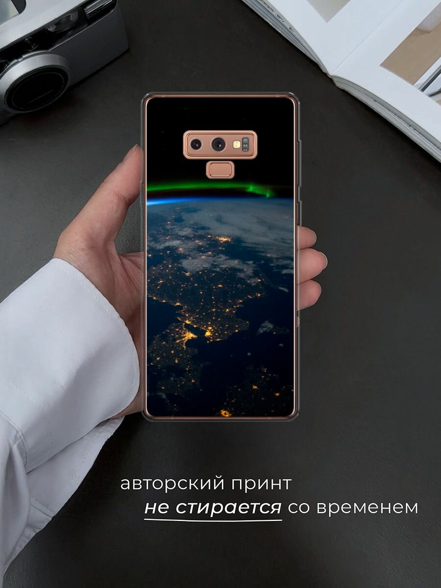 Чехол на Samsung Galaxy Note 9 / Самсунг Галакси Нот 9 с принтом "Земля из космоса" — фото 1