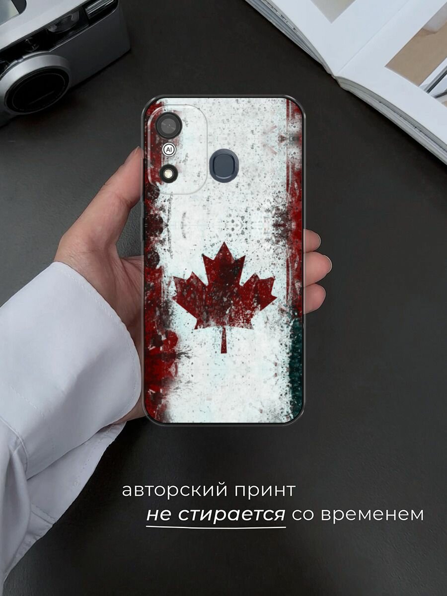 Силиконовый чехол на Itel A27 / Ител А27 с принтом "Канада" — фото 1