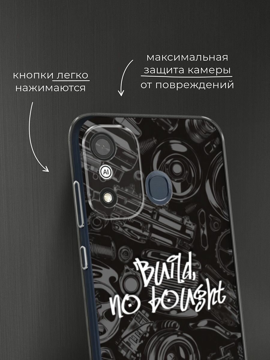 Силиконовый чехол на Itel A27 / Ител А27 с принтом "Build no bought" — фото 1