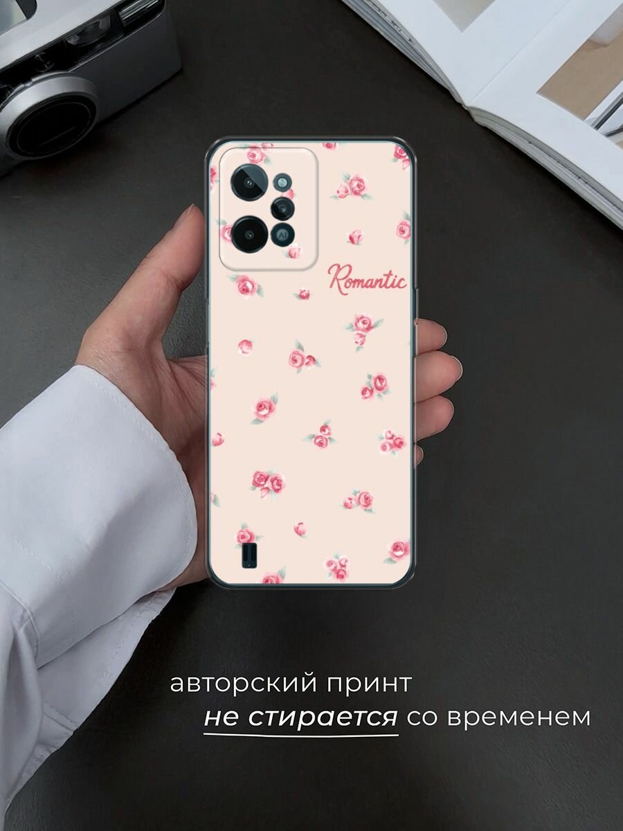 Силиконовый чехол на Realme C31 / Реалми C31 с принтом "Romantic" — фото 1
