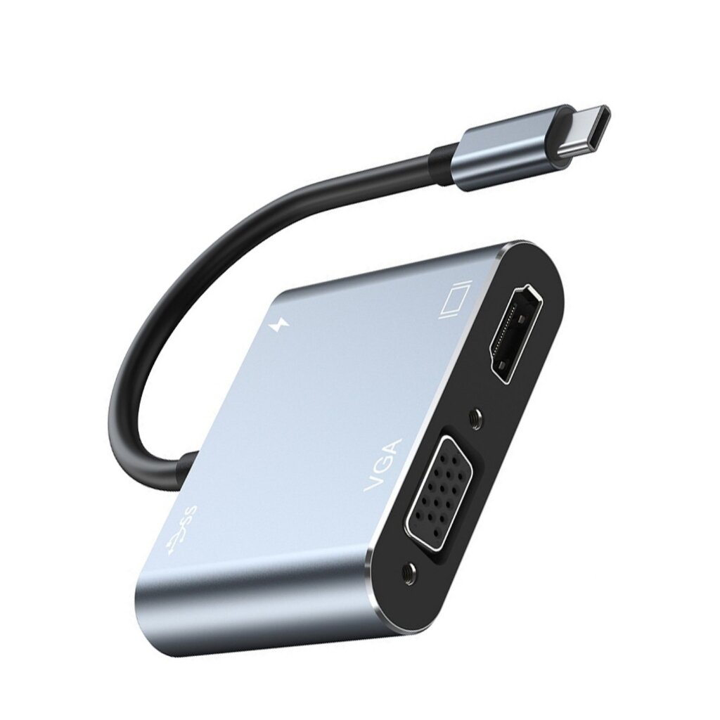 USB C к HDMI4K, VGA, PD, USB-концентратору