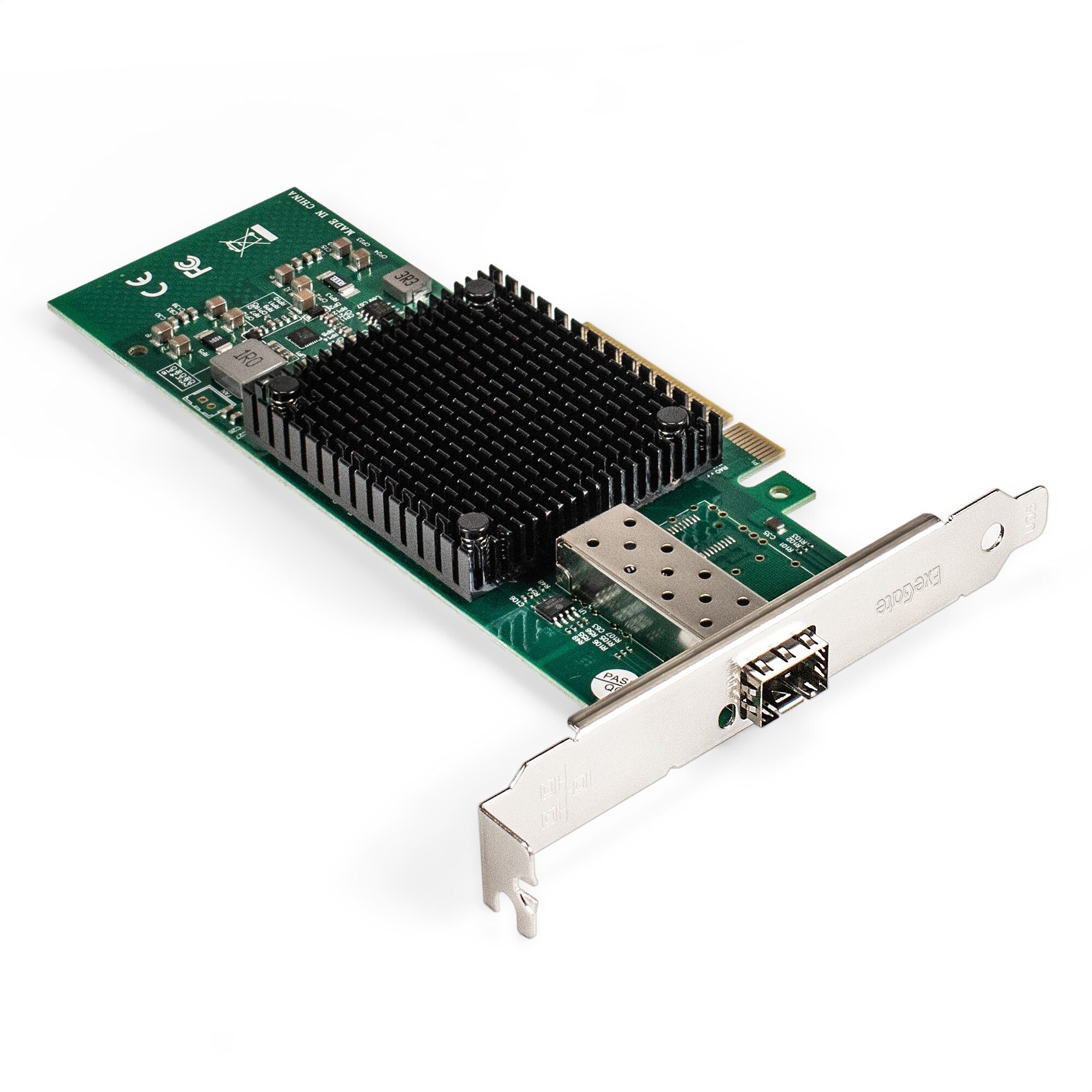 Сетевой адаптер ExeGate EXE-X520-DA1 (PCI-E x8 v2.0, порты 1x SFP+ 10Gb/s (10/5/2.5/1Gb/s, 100Mb/s), Server NIC Intel Chipset JL82599EN) EX296227RUS